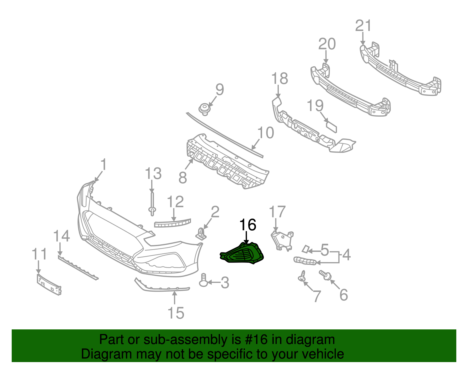 2018-2019 Hyundai Sonata Fog Lamp Bezel 86522-C1810-EB | World OEM ...