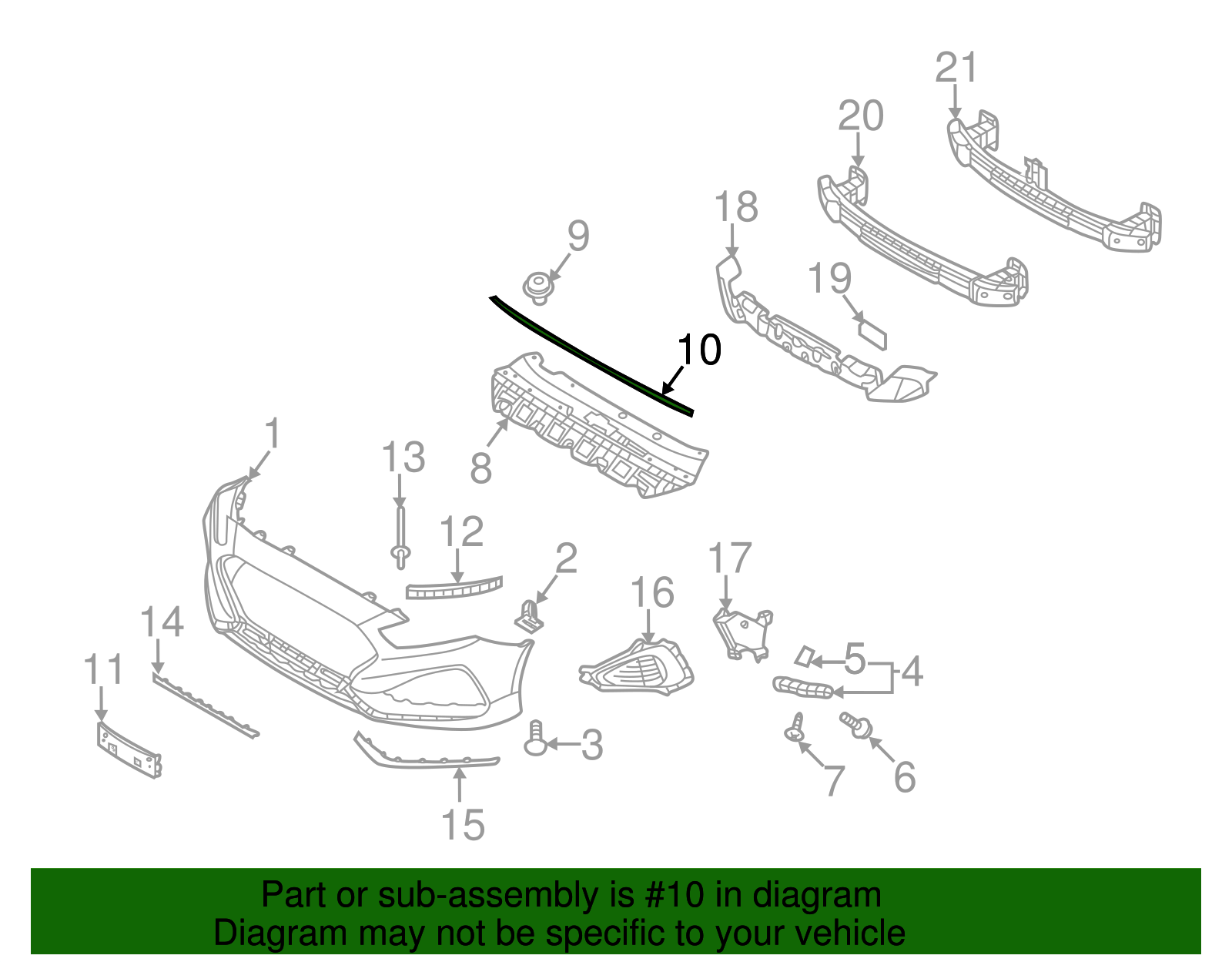 2018-2019 Hyundai Sonata Upper Molding 86362-E6701 | Hyundai Wholesale ...