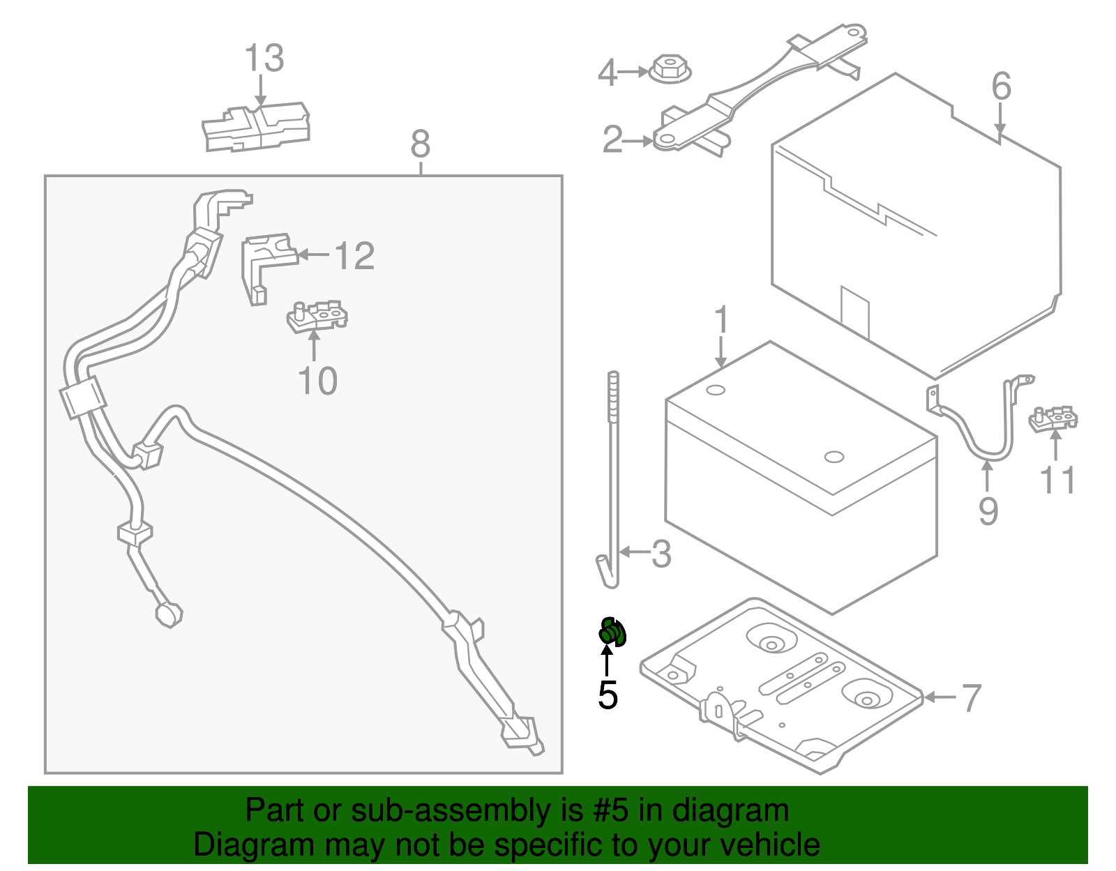 2003-2013 Infiniti Battery Tray Clamp 24432-AA000 | Infiniti of Orland Park