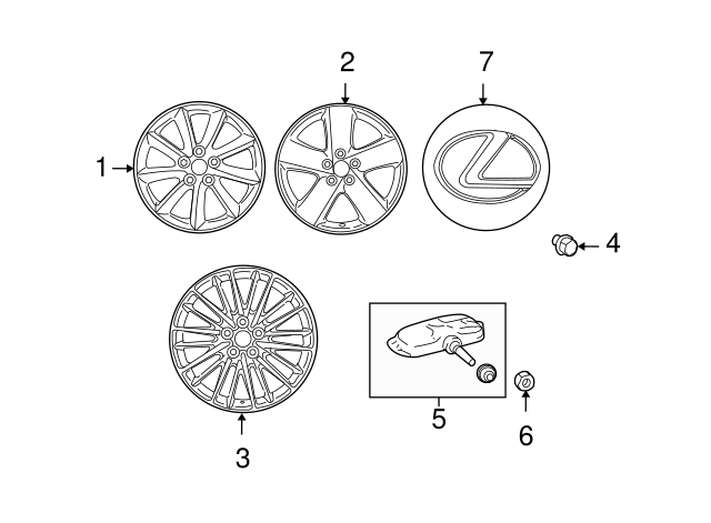 2007-2012 Lexus LS460 Wheel, Alloy 4261A-50210 | OEM Parts Online