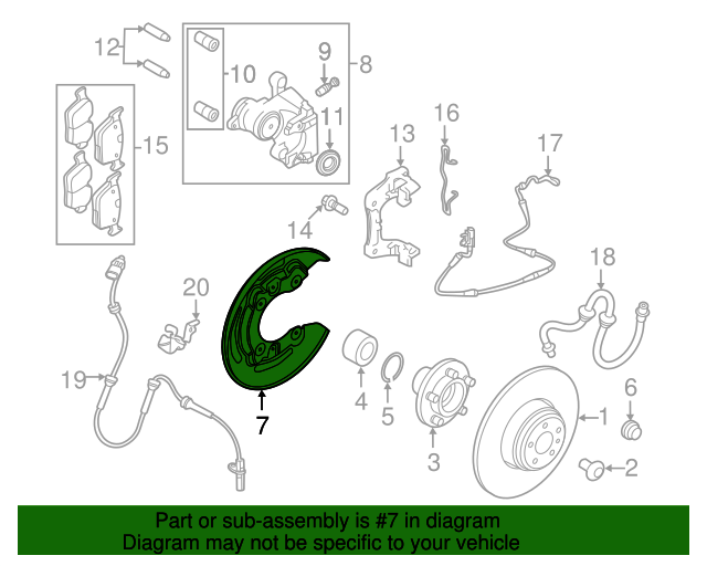 Genuine OEM Backing Plate Part# LR071944 Fits 2015-2019 Land Rover ...