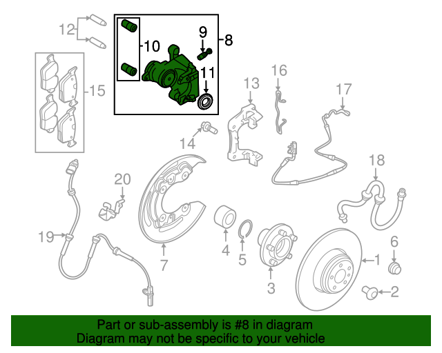 2015-2020 Land Rover Caliper LR113706 | OEM Parts Online