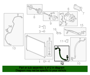 80315-T0G-A01 - Hose Discharge - 2012-2014 Honda CR-V | Genuine Honda Parts