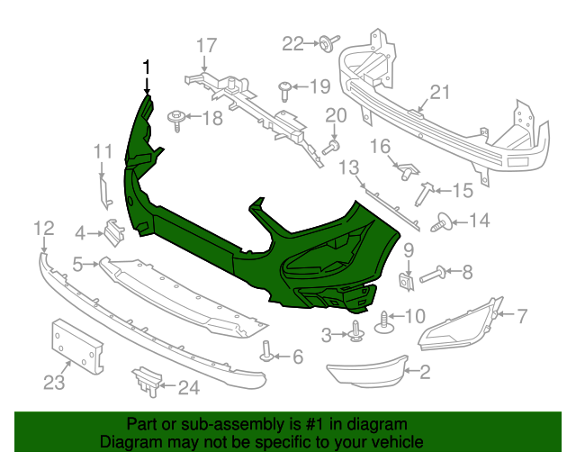 2018-2022 Ford EcoSport Bumper Cover GN1Z-17757-LC | Blue Springs Ford