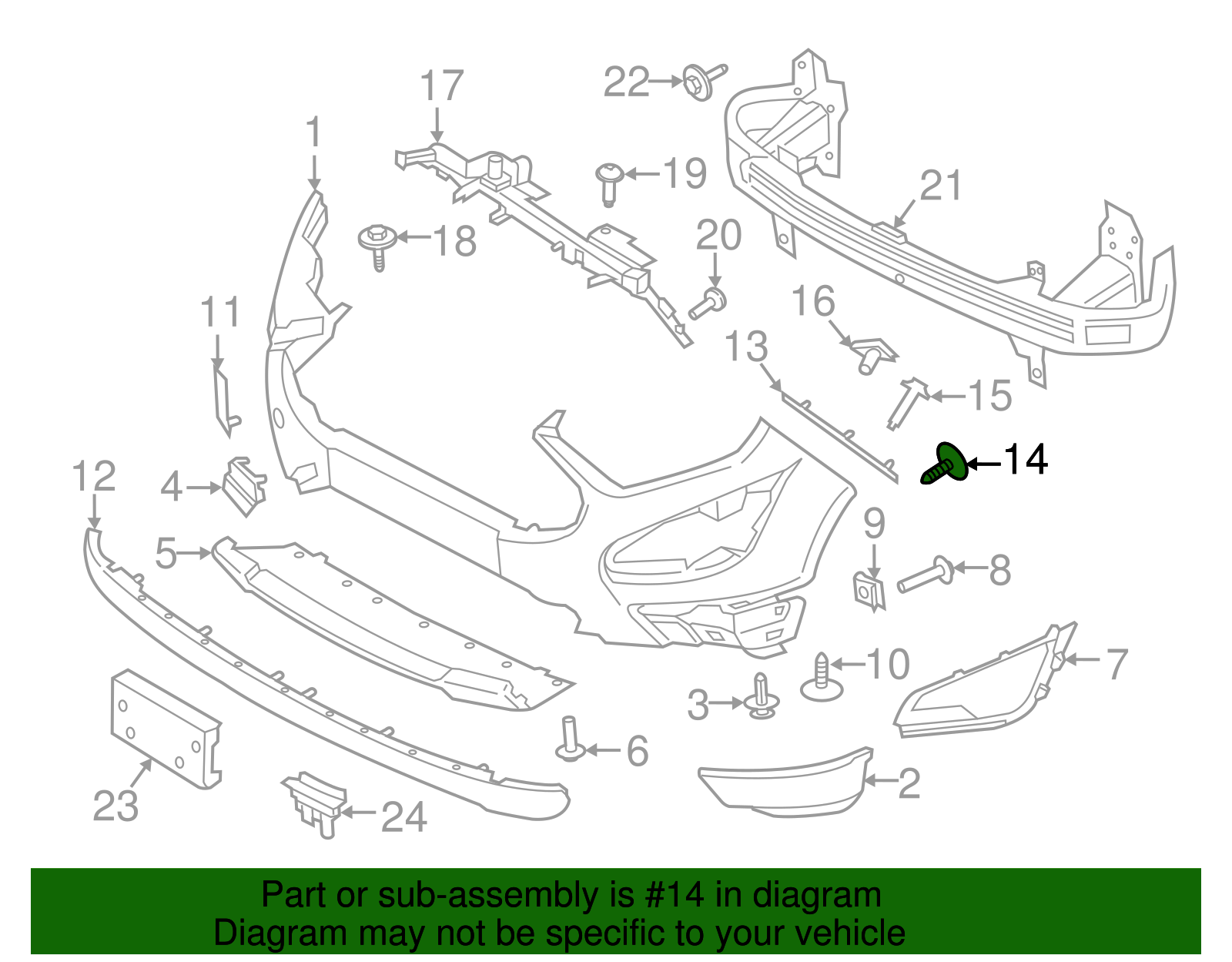 2018-2022 Ford EcoSport Mount Bracket Rivet -W702133-S417 | TascaParts.com