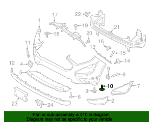 2018-2021 Ford EcoSport Mount Bracket Rivet -W702133-S417 | QuirkParts