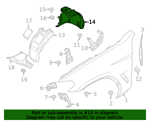 51717394816 - 2018-2024 BMW Rear Fender Liner (51-71-7-394-816) | BMW ...