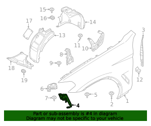 2018-2023 BMW Fender Bracket 41-35-7-475-798 | AutoNationParts.com