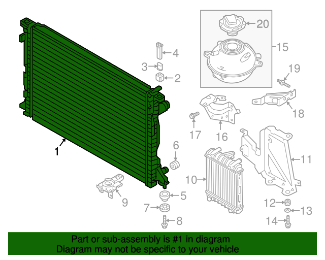 8W0-121-251-AB - Radiator 2017-2024 Audi | AutoNationParts.com