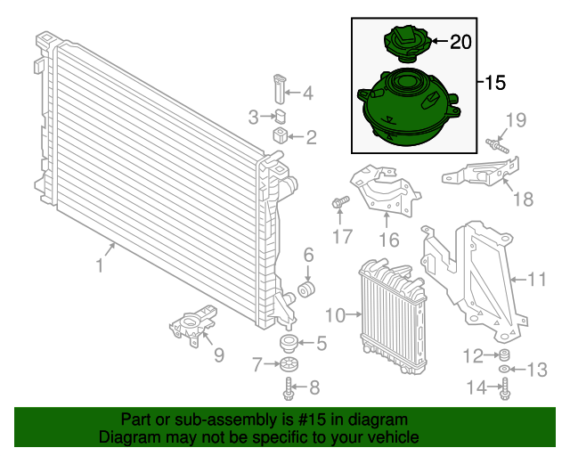 2018-2024 Audi Expansion Tank 80A-121-405-AM | Audi USA Parts