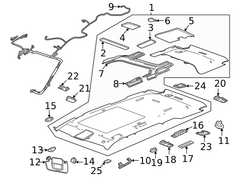 Interior Trim - Roof for 2024 Cadillac Escalade ESV | GMPartsDirect.com