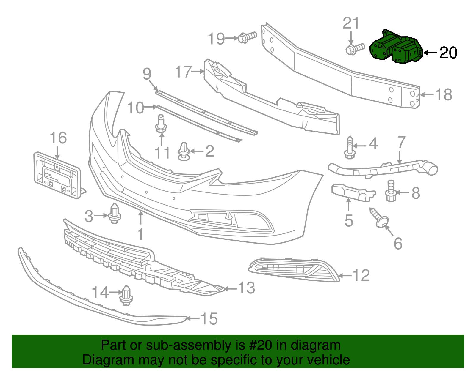 71150-TR3-A00ZZ - 2013-2015 Honda Civic - Extension R Front Bumper Beam ...