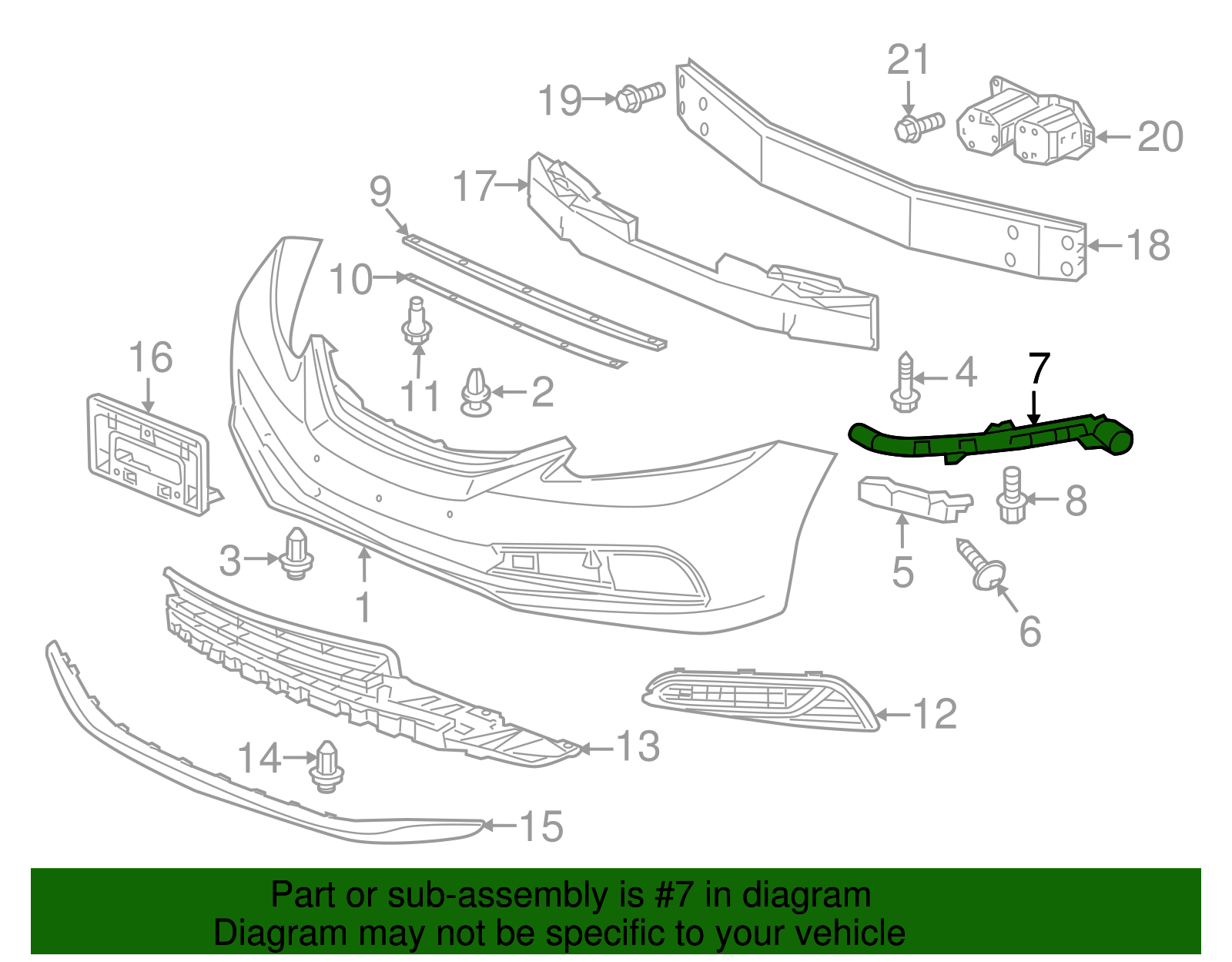 71190-TR0-A00 - Bumper Guide 2012-2015 Honda Civic | Honda Parts Online