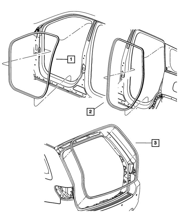 2011-2022 Jeep Rear Door Mounted Weatherstrip 55399255AE | Mopar eStore