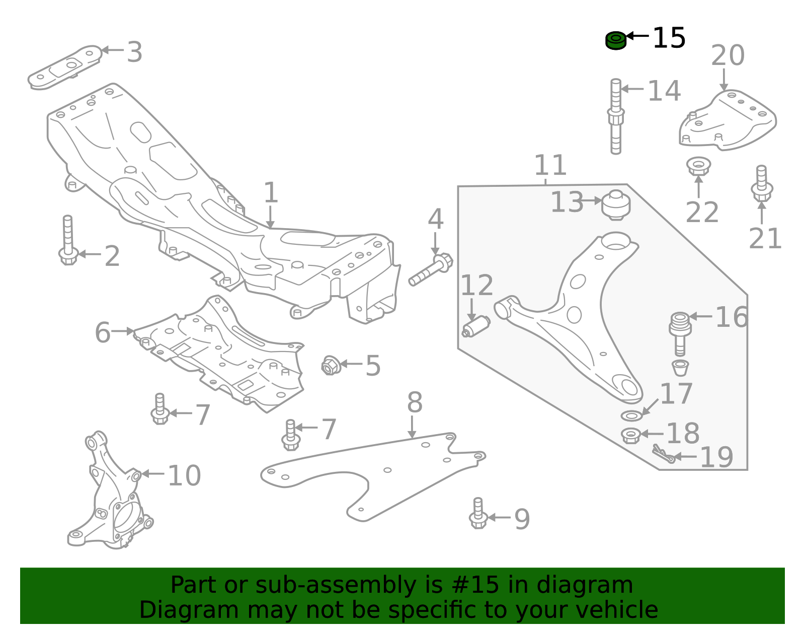20126AG001 - Lower Control Arm Stopper 2010-2025 Subaru | Subaru Direct ...