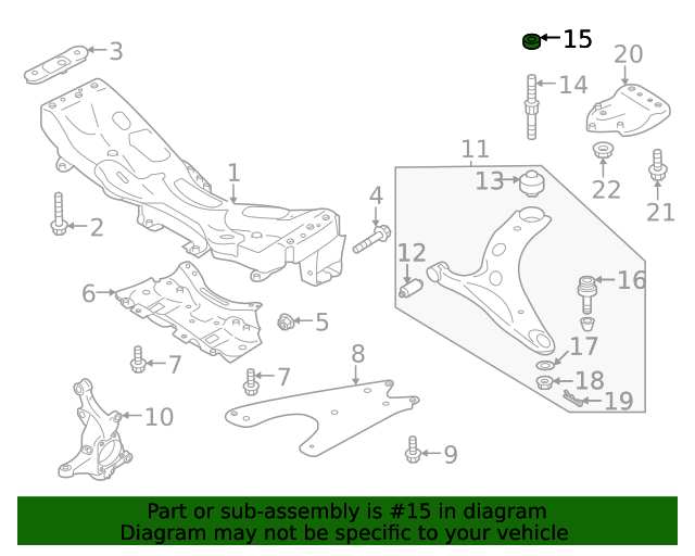 2020-2024 Subaru Legacy Lower Control Arm Stopper 20126FL00A | Subaru ...