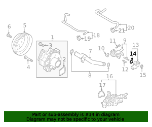 PYFB-15-169 - Engine Coolant Outlet O-Ring - 2018-2020 Mazda | Mazda ...