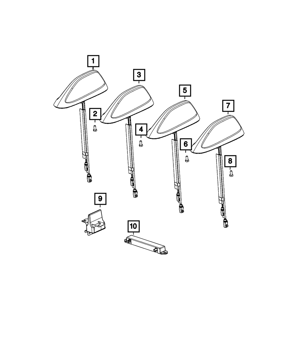 2021-2023 Mopar Cable & Base Assembly Antenna 7EC80GW7AA | My Mopar Parts