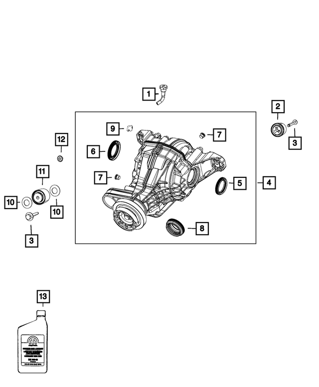 2011-2025 Mopar Rear Differential Mount Snubber 68091613AA | Mopar eStore