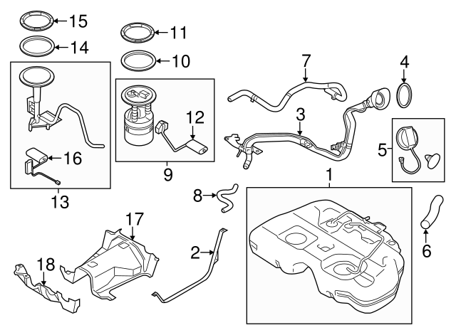 2003-2014 Nissan Murano Fuel Pump Packing 17342-CC20A | TascaParts.com