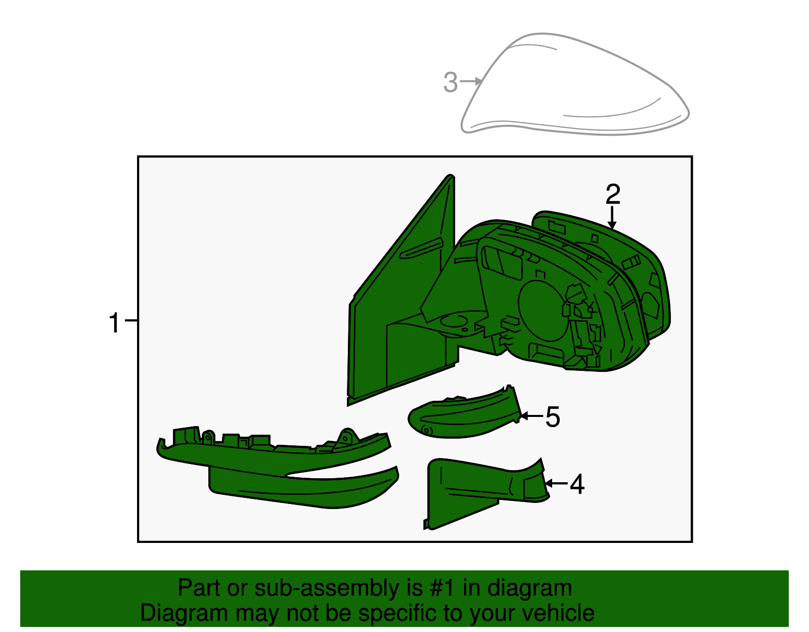 2018 Toyota RAV4 Mirror Assembly Right 87910-42G70 | Toyota San Diego Parts
