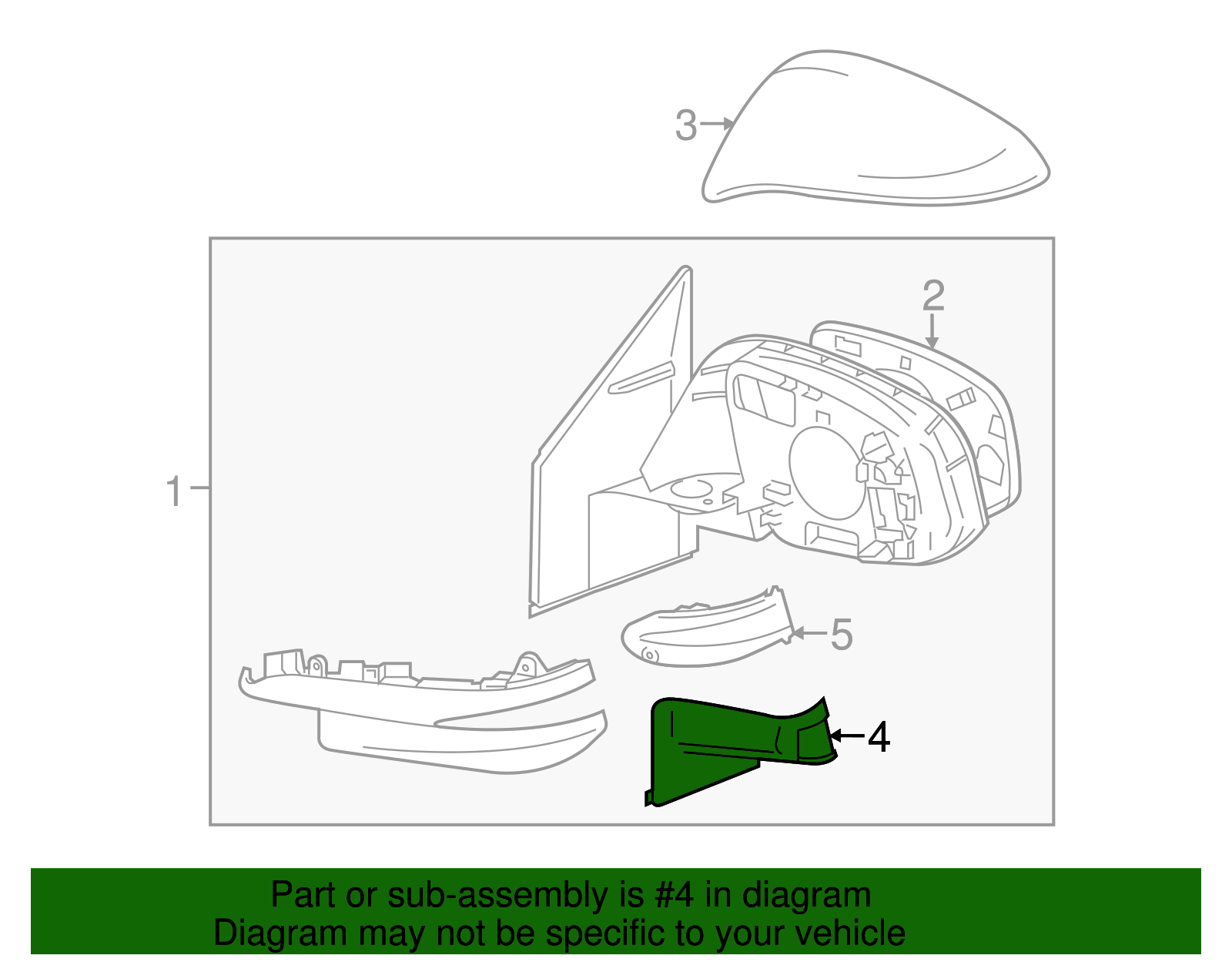 2013-2018 Toyota RAV4 Mirror Cover - Black - DRIVERS SIDE 87945-42140 ...