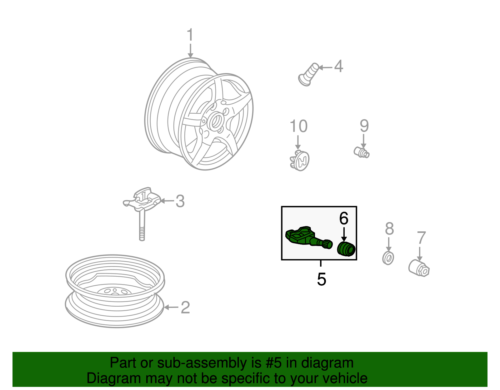 42753-S2A-325 - 2008-2009 Honda S2000 - Sensor Assembly TPMS | Genuine Honda Parts