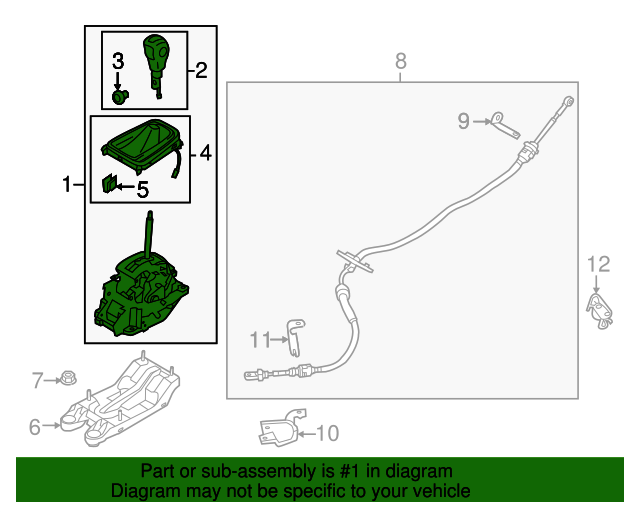 2013-2016 Ford Fusion Shifter Assembly DG9Z-7210-JD | QuirkParts