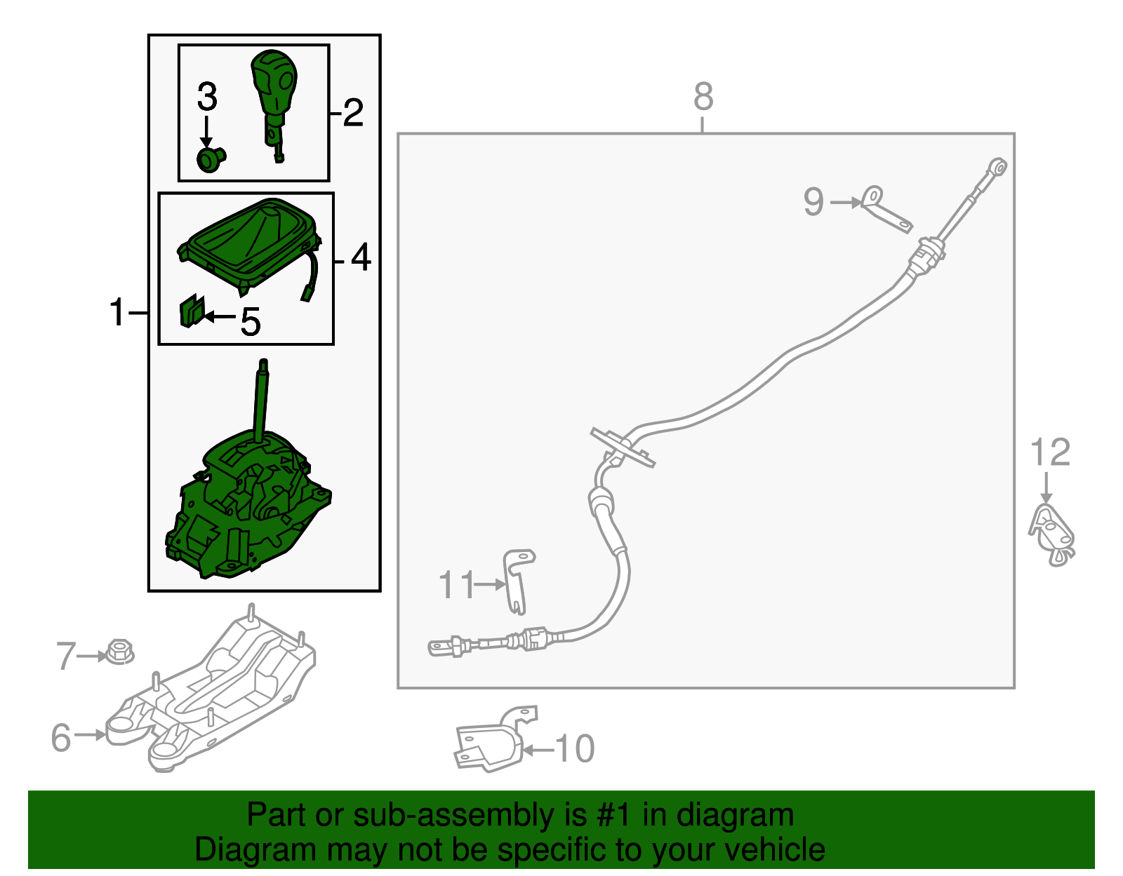 DG9Z-7210-LC - Gear Shift Assembly 2013-2016 Ford Fusion | Big 3 Auto Parts