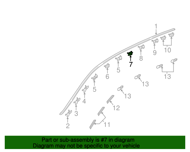 73166-TLA-A01 - Drip Molding Clip 2017-2022 Honda CR-V | Honda Parts Online