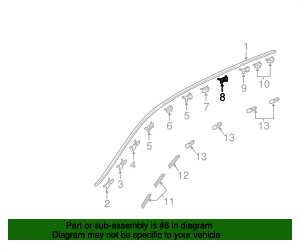 73167-TLA-A01 - Drip Molding Clip 2017-2022 Honda CR-V | Honda Parts Online