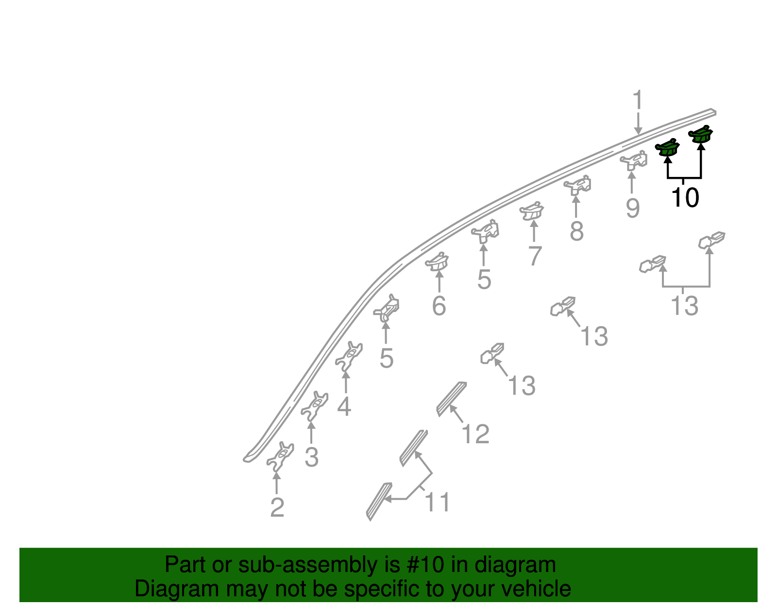73169-TLA-A01 - Drip Molding Clip 2017-2022 Honda CR-V | Honda Parts Online
