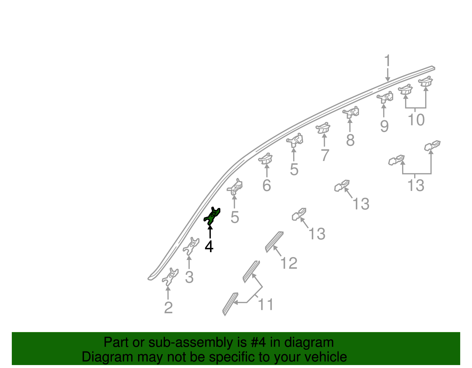 73154-TLA-A01 - Drip Molding Clip 2017-2022 Honda CR-V | Honda Parts Online