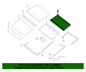 91688-4RA1A - Sunroof Cover 2016-2023 Nissan Maxima | AutoNationParts.com