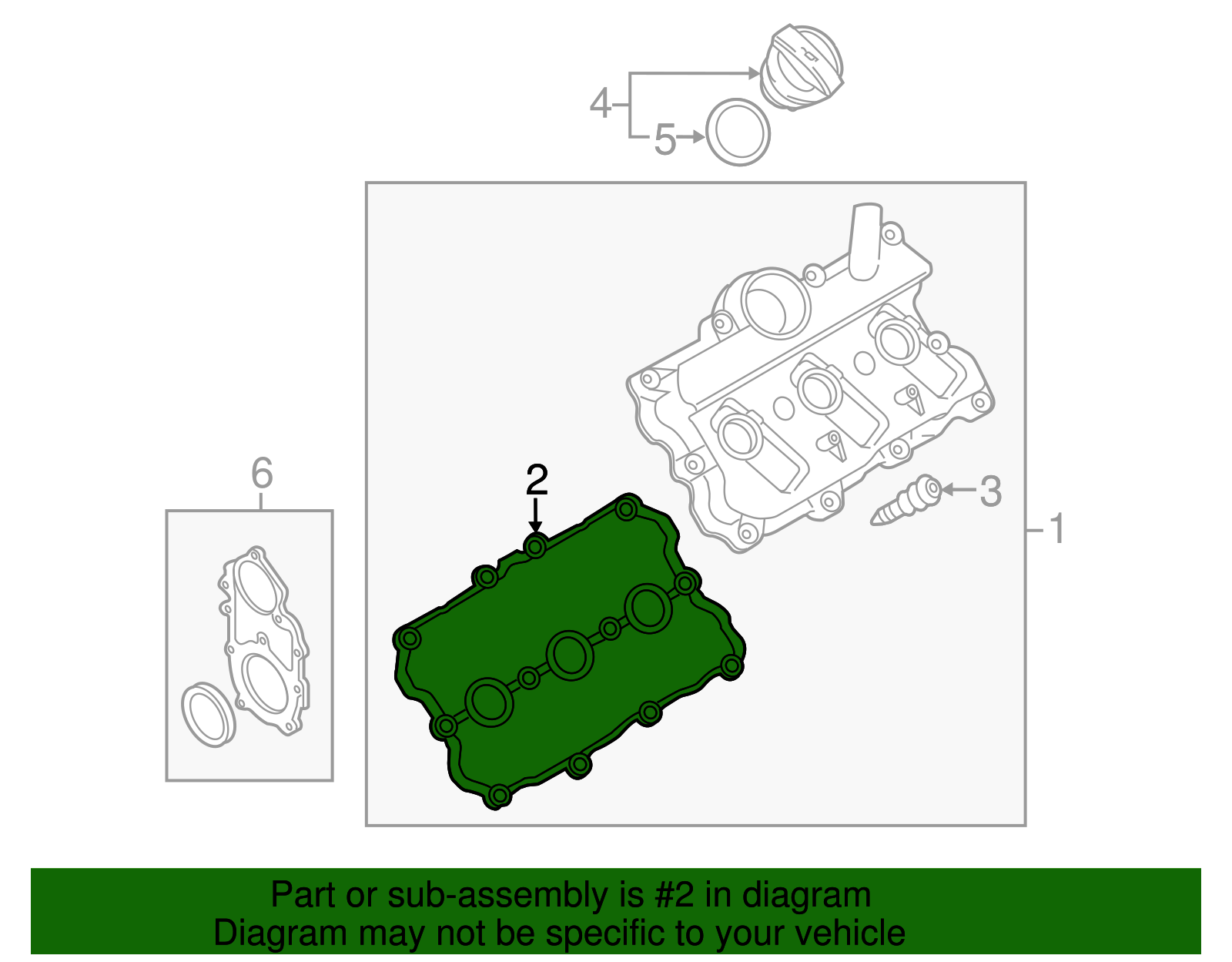 2011-2018 Porsche Valve Cover Gasket 958-105-231-01 | OEM Parts Online