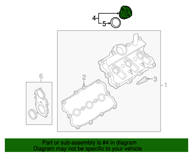 2011-2023 Porsche Engine Oil Filler Cap 958-104-485-10 ...