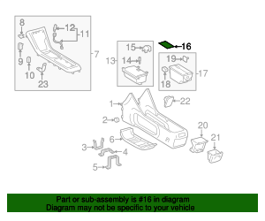 58916-48020 - Mat - 2002-2007 Toyota Highlander | OEM Genuine Toyota Parts
