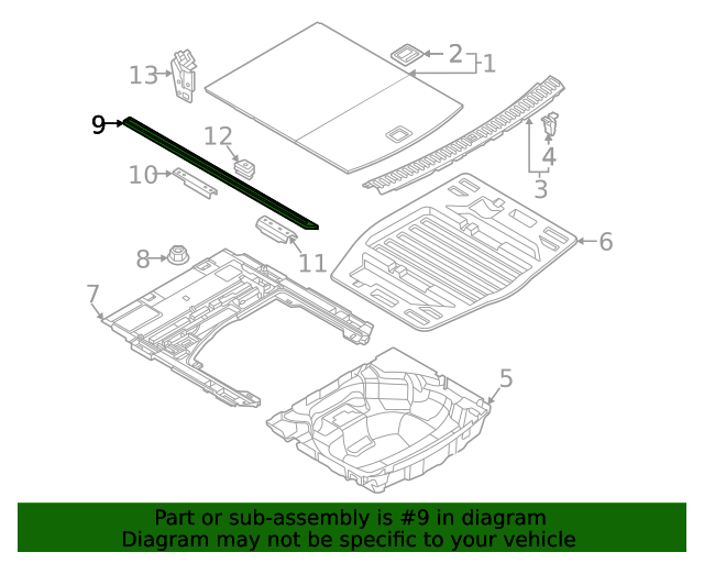4K9-863-555 - Retaining Strip 2020-2023 Audi | Audi OEM Parts
