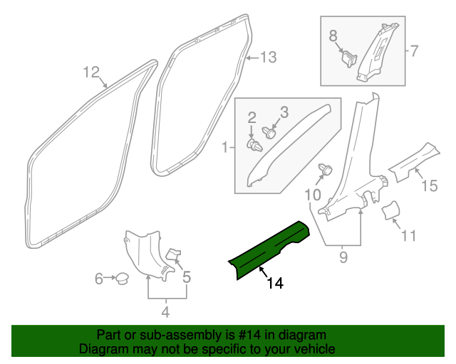 2017-2022 Nissan Front Sill Plate 76952-4CE0A | Nissan Parts OEM