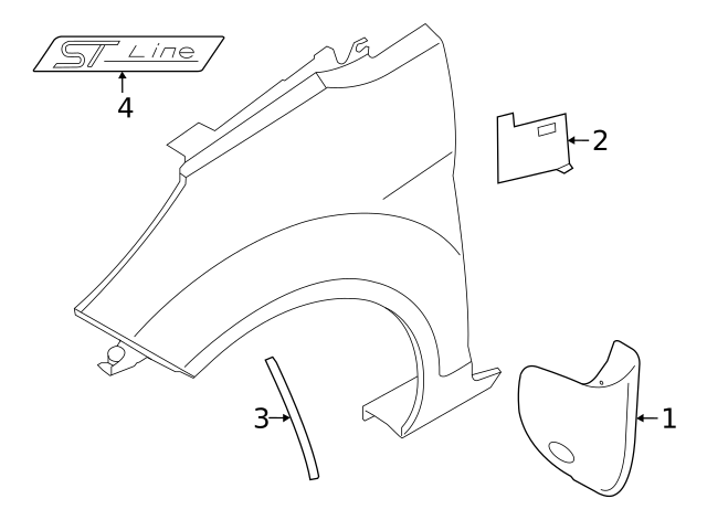 2014-2019 Ford Fiesta Protector - Driver's Side (LH) C1BZ-99292A23-C ...