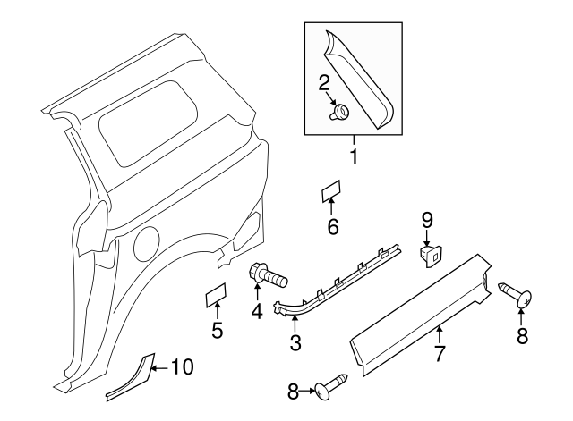 87370-A9000 - Pillar Molding - 2015-2021 Kia Sedona | Kia Auto Parts