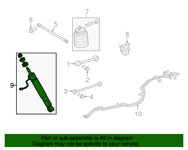 2010-2023 Lexus GX460 Shock Absorber 48530-69575 | SSL Parts