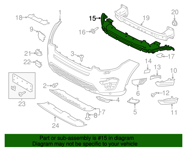 2018-2019 Land Rover Discovery Sport Cover Support LR096607 | OEM Parts ...