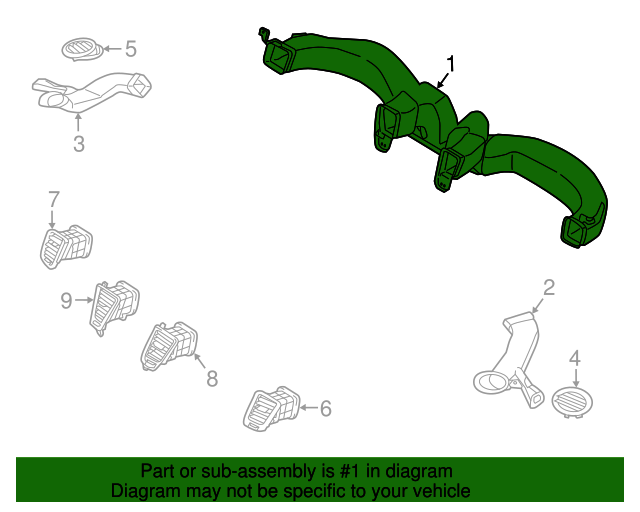 97470-A9000 - Supply Duct 2015-2021 Kia Sedona | Kia.Parts Store