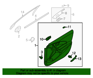 2012 Hyundai Azera Door Trim Panel 82306-3V711-RY | OEM Parts Online