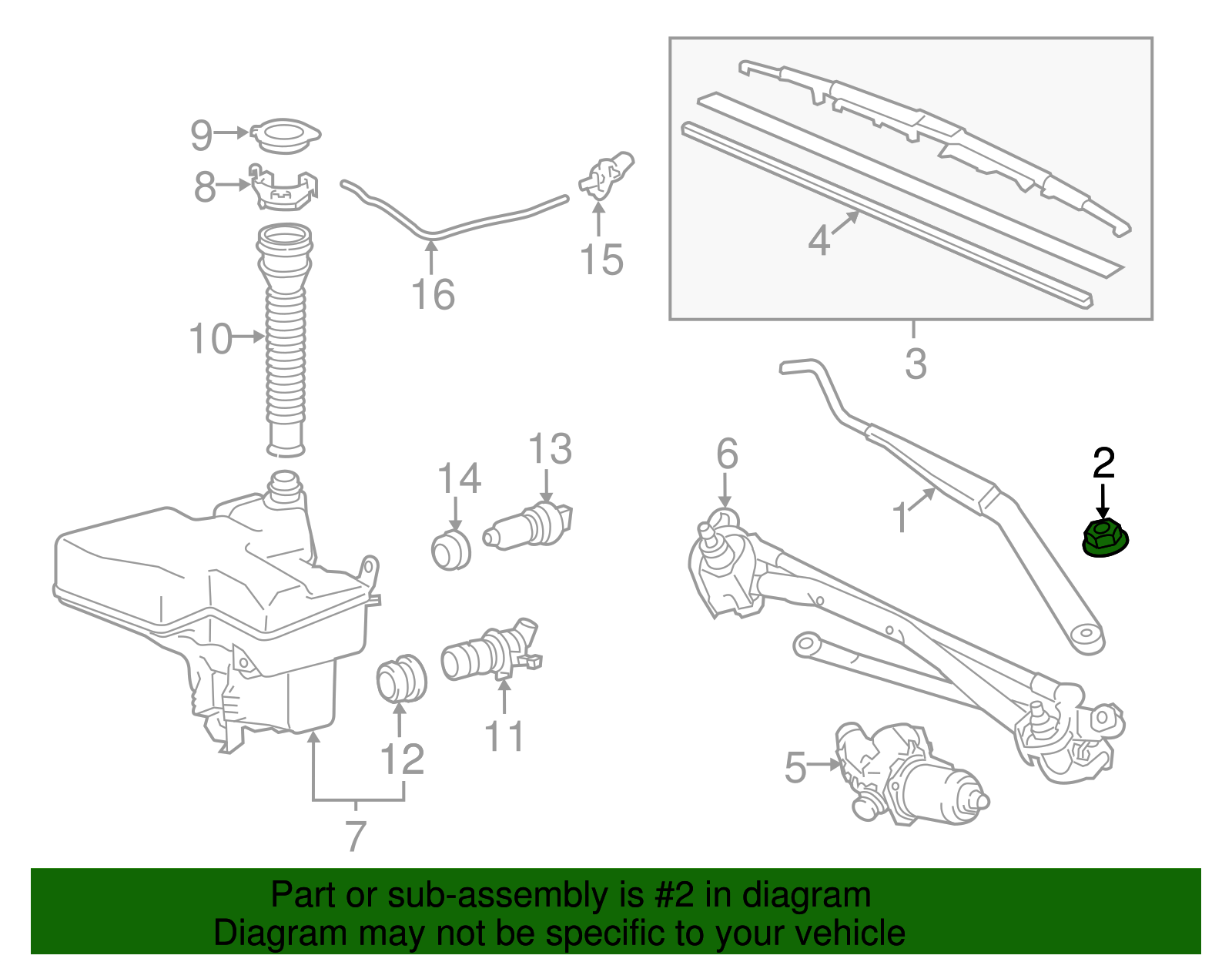 90176-10005 - 1997-2024 Lexus - Wiper Arm Nut | My L Parts