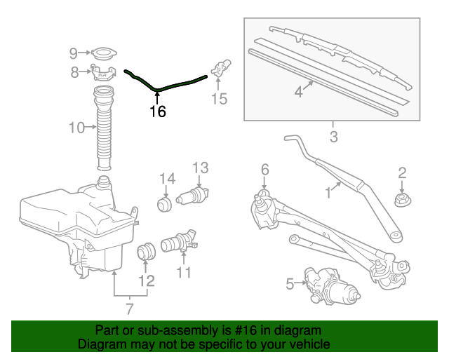 1995-2024 Lexus Washer Hose 90099-33080 | OEM Parts Online
