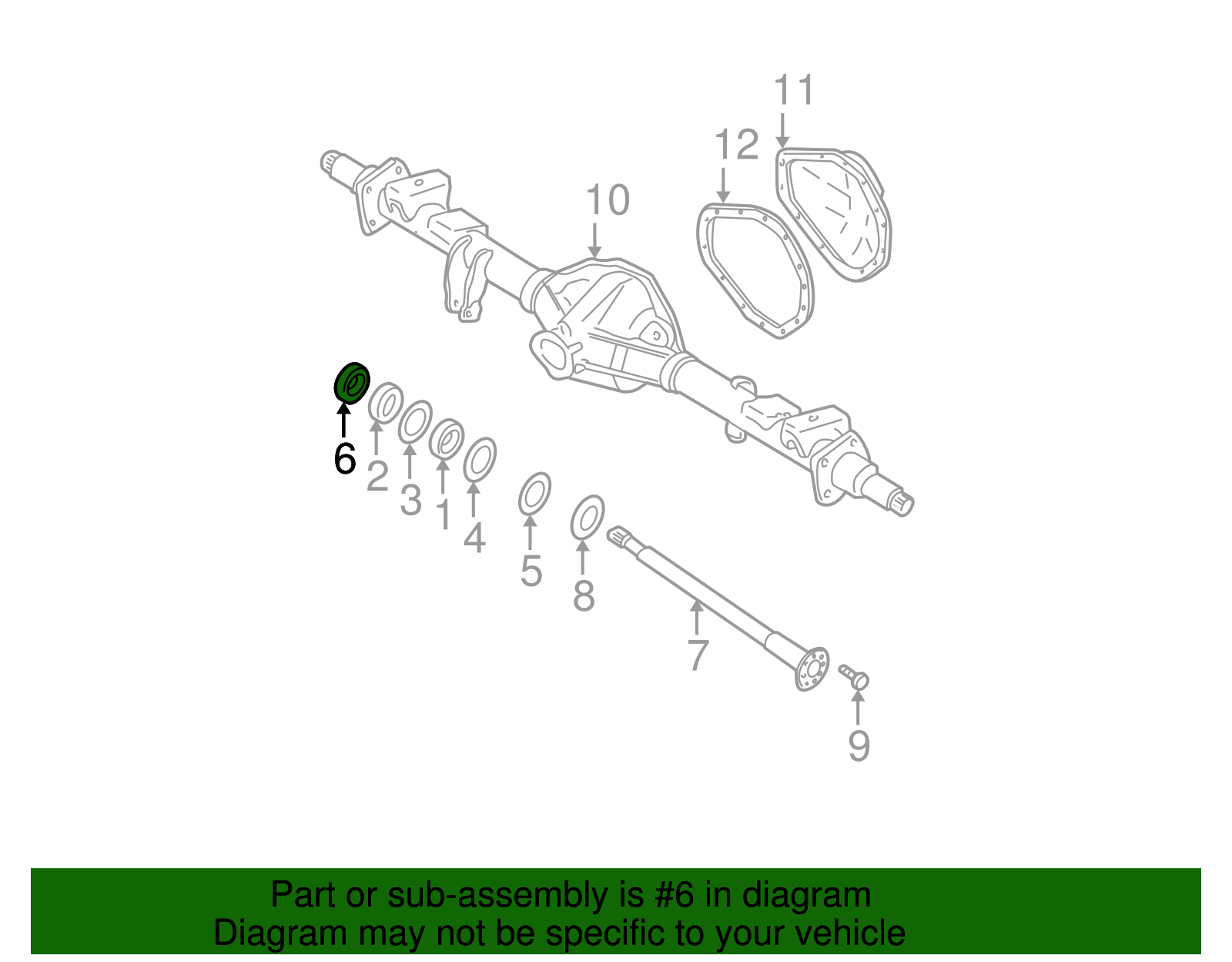 1997-2020 GM Front Axle Output Shaft Seal 22761722 | NewGMParts.com