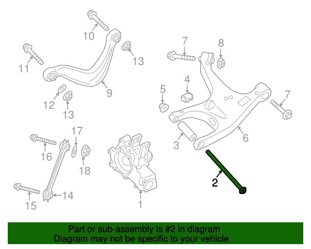 2015-2022 Porsche Macan Knuckle Mount Bolt WHT-003-818 | Porsche Marin