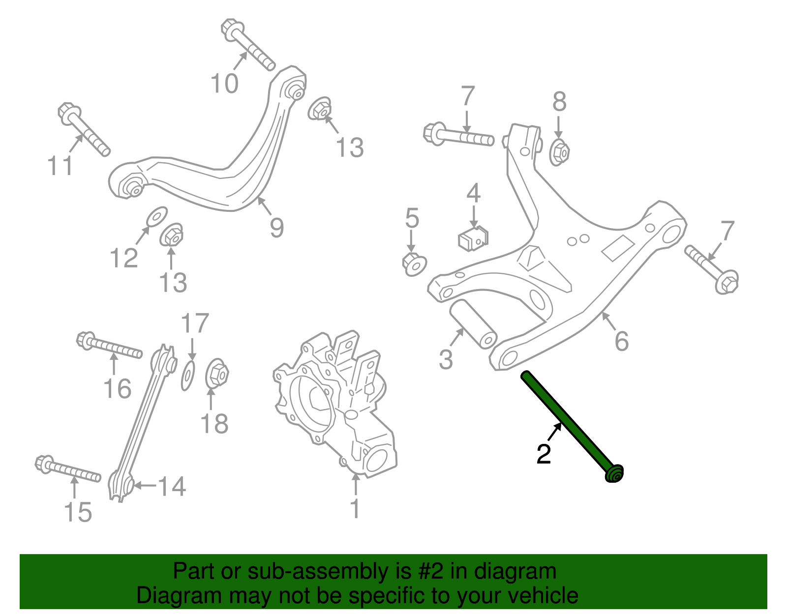 2015-2024 Porsche Macan Knuckle Mount Bolt WHT-003-818 | Porsche Marin